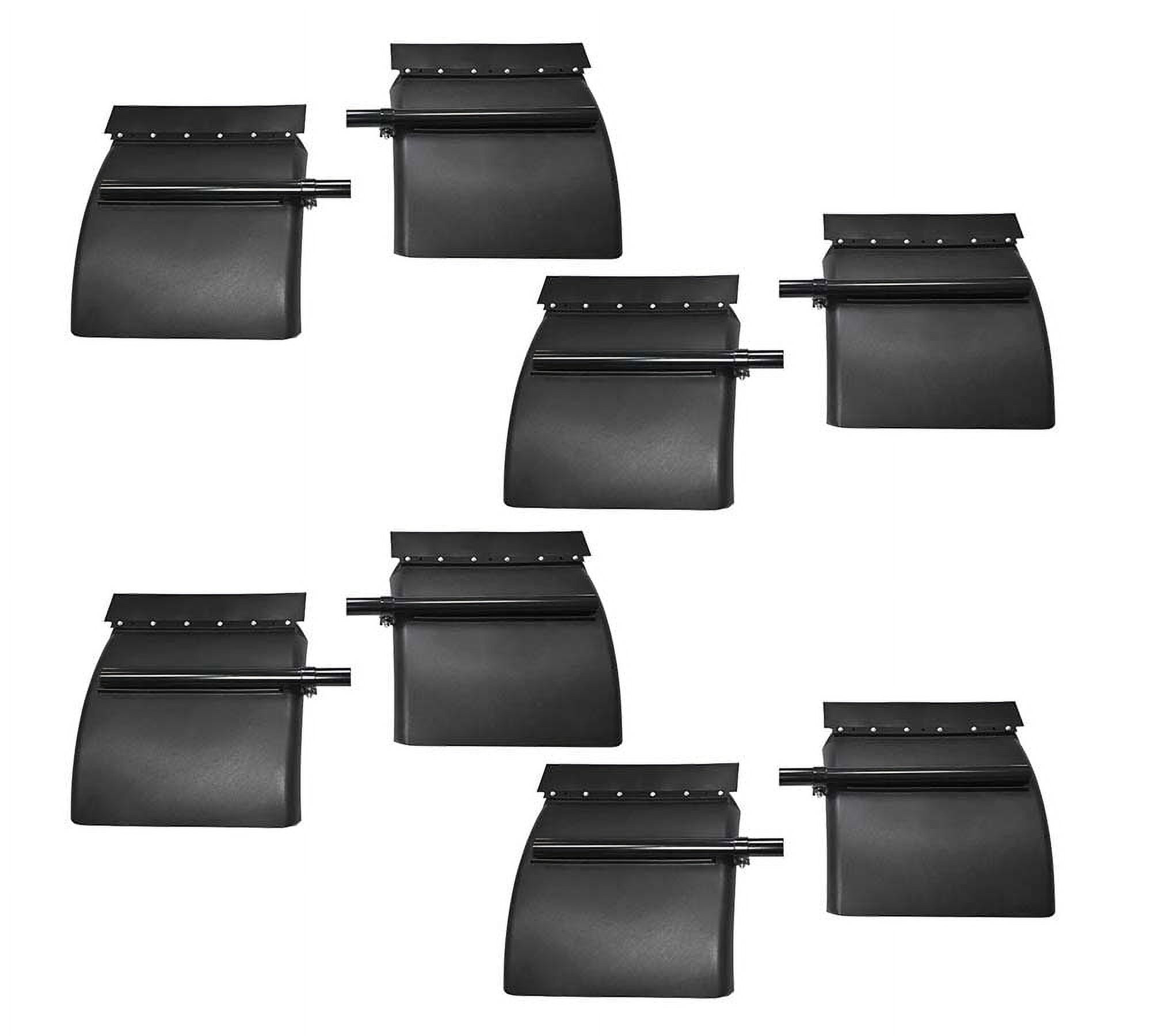 (4 Pack/8 Pcs) Black Poly Quarter Fender for Semi Truck Set 24"x24 ...