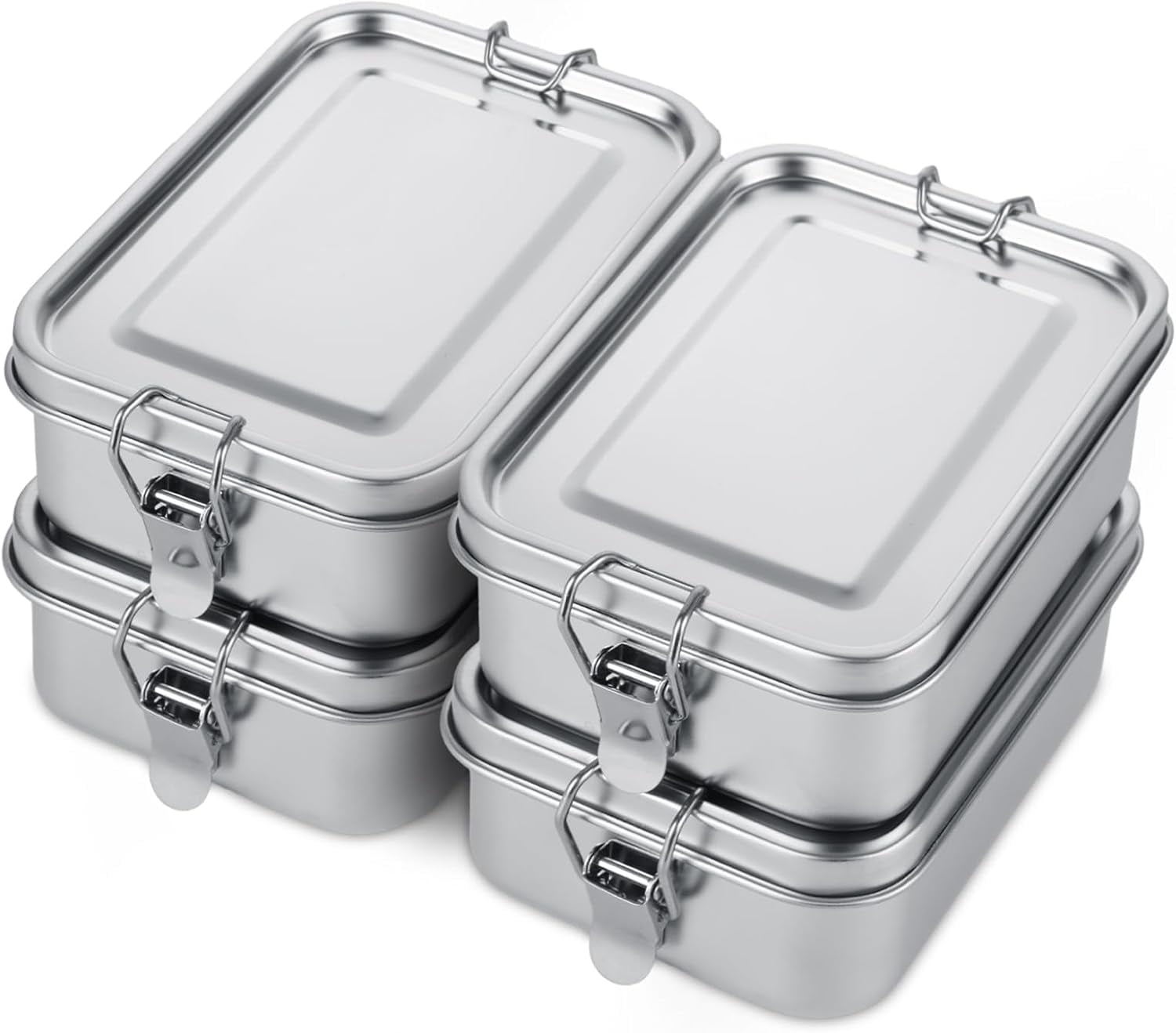 4 Pack 850ml Stainless Steel Lunch Box for Adults, 29oz Metal Bento Box ...