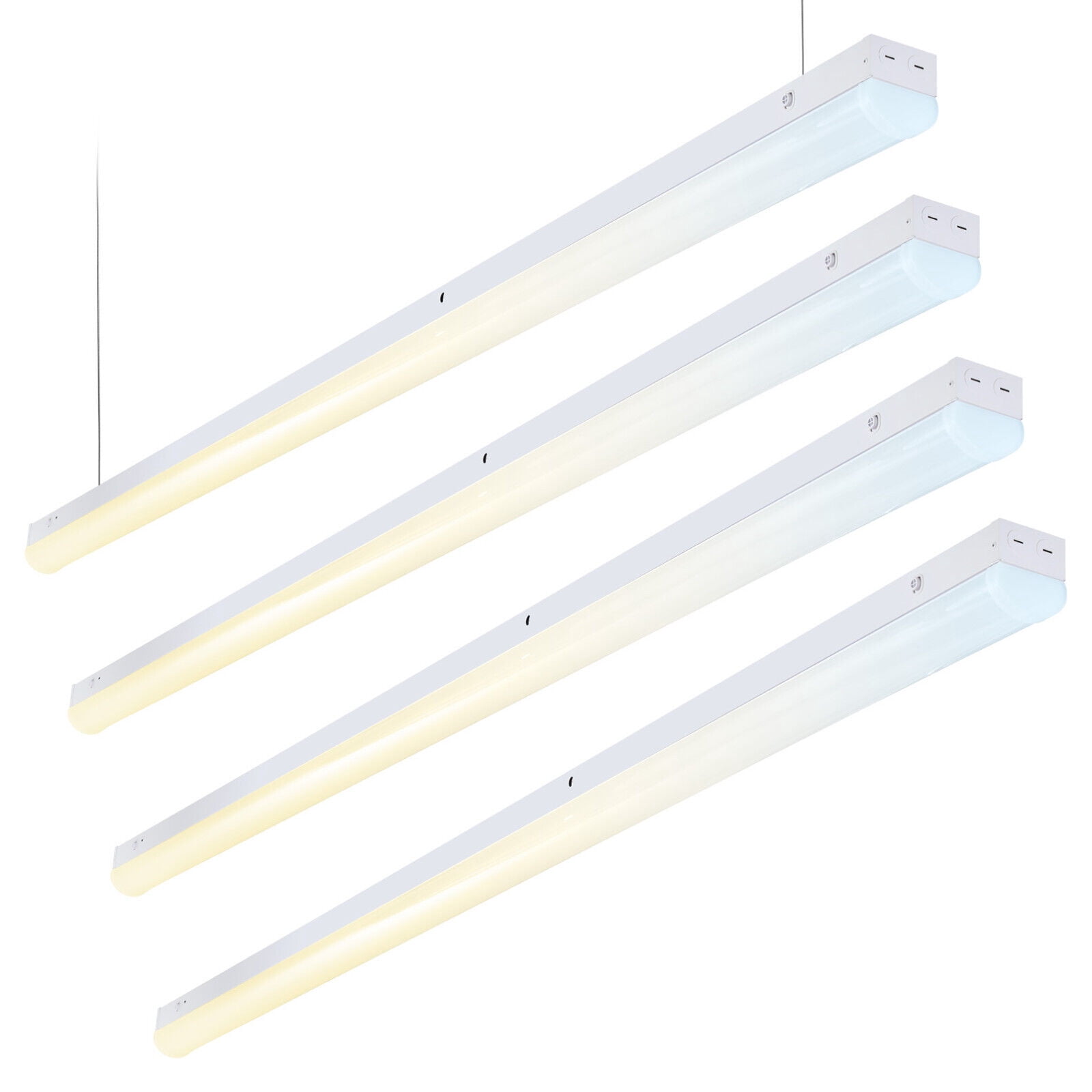 4 Pack 8FT 3CCT LED Indoor Shop Light, Commercial Linear Strip Light ...