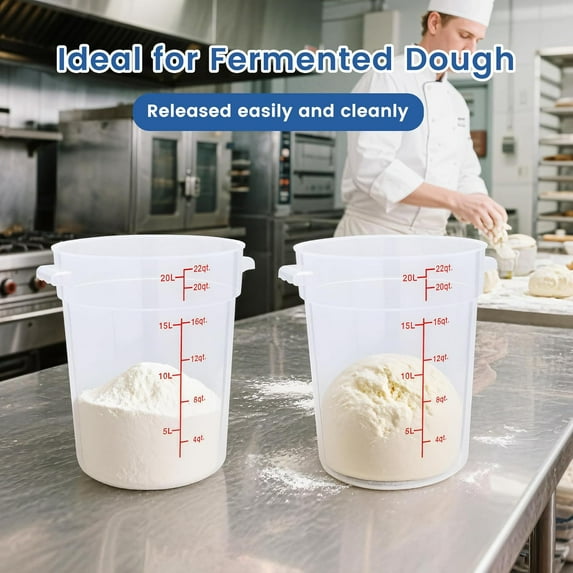 4 Pack 8QT Round Food Storage Containers with Lids, BPA-Free ...