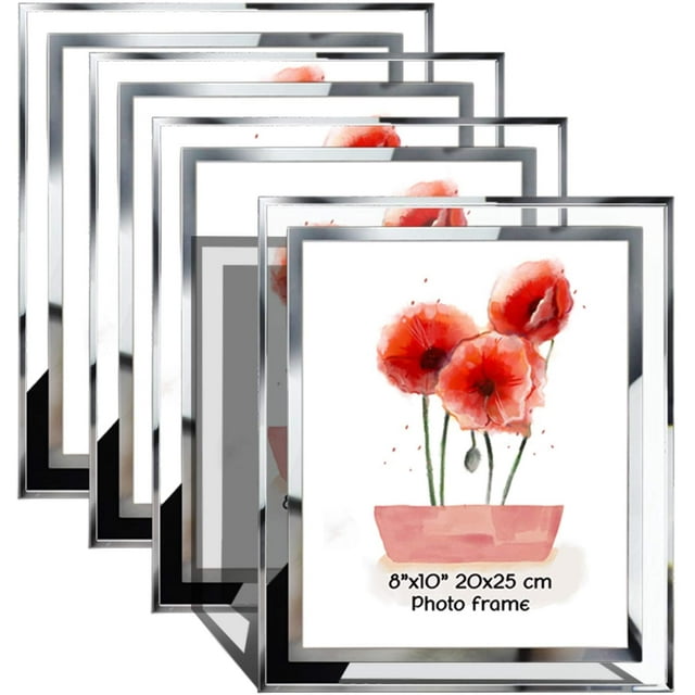 Walmart 4 Pack 8x10 Clear Glass Photo Frames, Versatile Tabletop ...