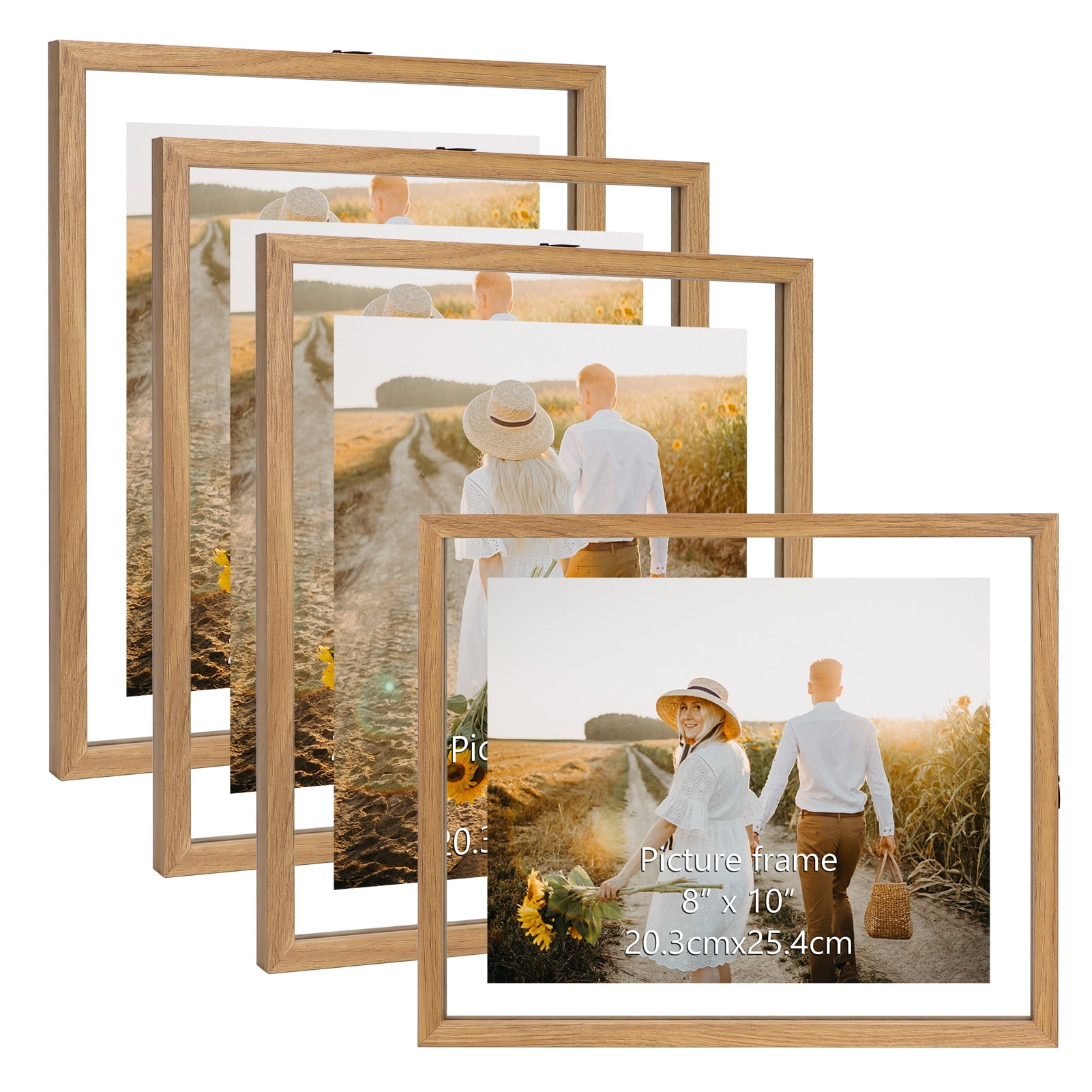 4 Pack 8x10 Picture Frames for Wall Mounted Display Vertically or ...