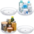 4‑Pack 9" Clear Acrylic Lazy Susan, Non‑Slip Rotating Turntable ...