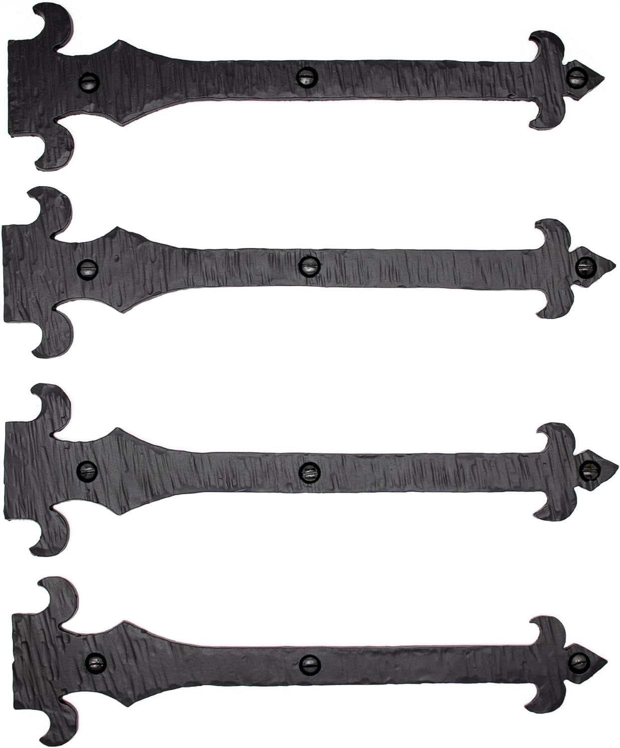 4 Pack 9 Inch Black Faux Strap Hinges - Decorative Dummy Faux Doors ...