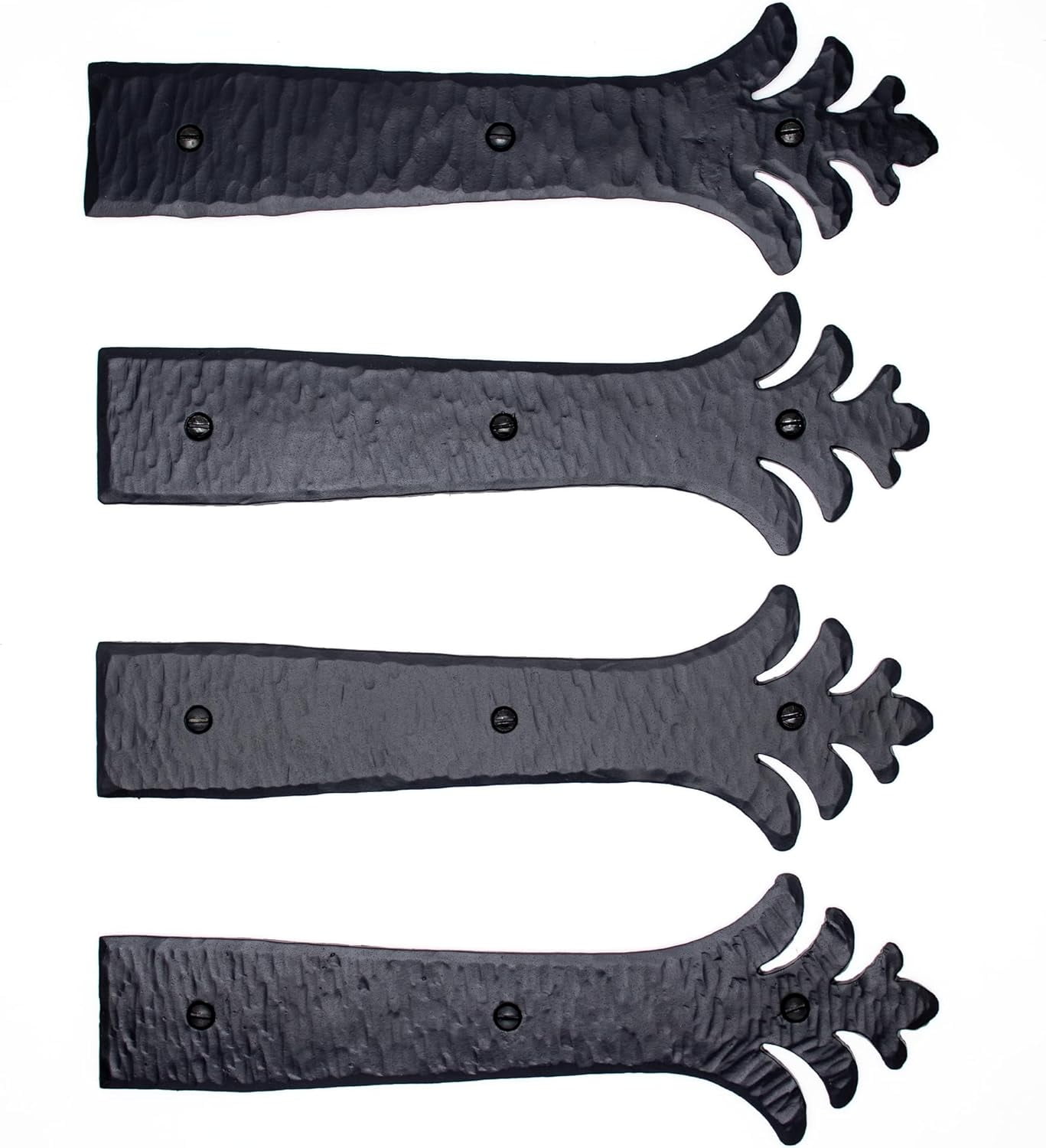 4 Pack 9 Inch Black Faux Strap Hinges - Decorative Dummy Faux Doors ...