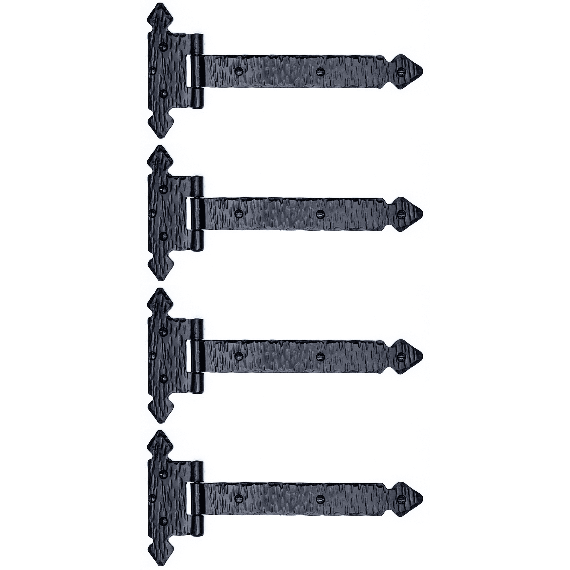 4 Pack 9 inch Decorative Hinges Black Gate Hinges Wrought Iron Hinges ...