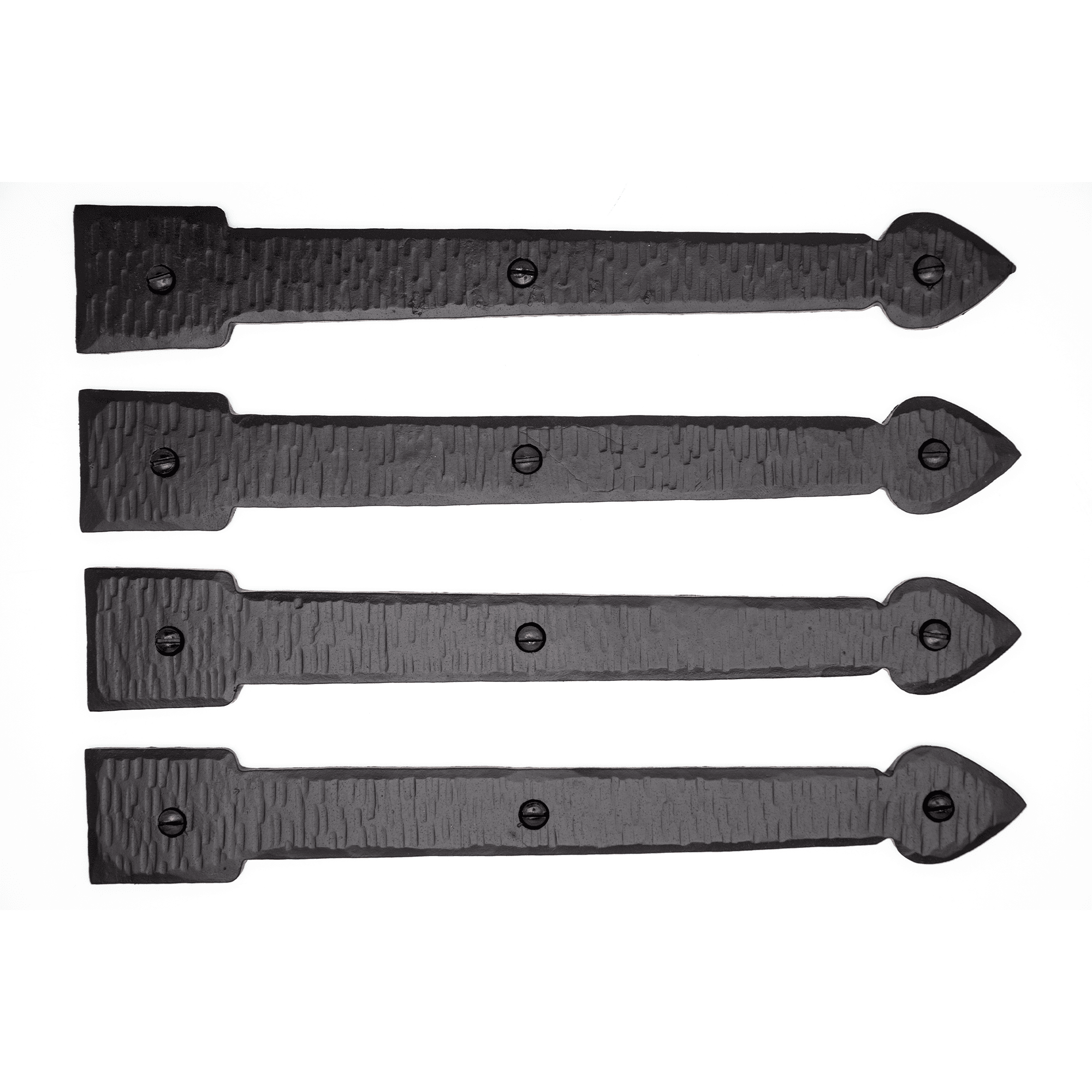 4 Pack 9 inch Faux Door Hinges Black Decorative Strap Hinge Wrought ...
