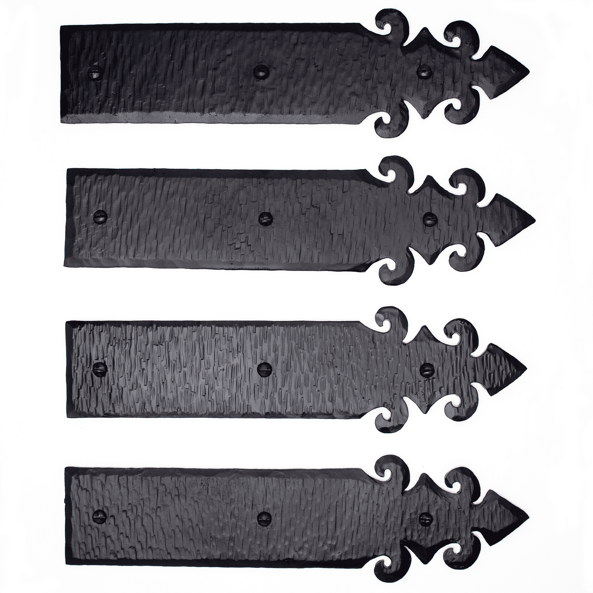 4 Pack 9 inch Faux Door Hinges Black Decorative Strap Hinge Wrought ...