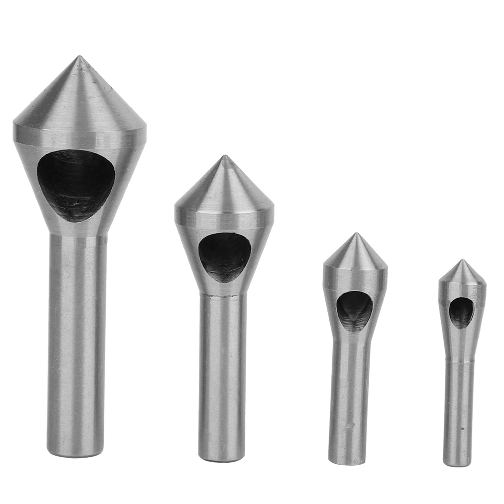 4-Pack 90-Degree Single Inclined Hole Chamfer Cutter, Deburring Drill ...