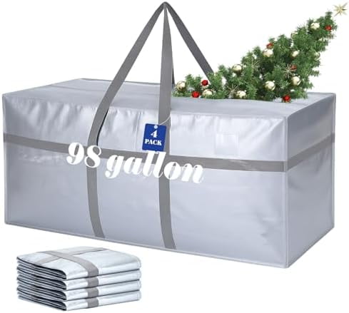 4 Pack 98 Gallon Extra Large Storage Bags XXL Moving Bag with Zipper ...