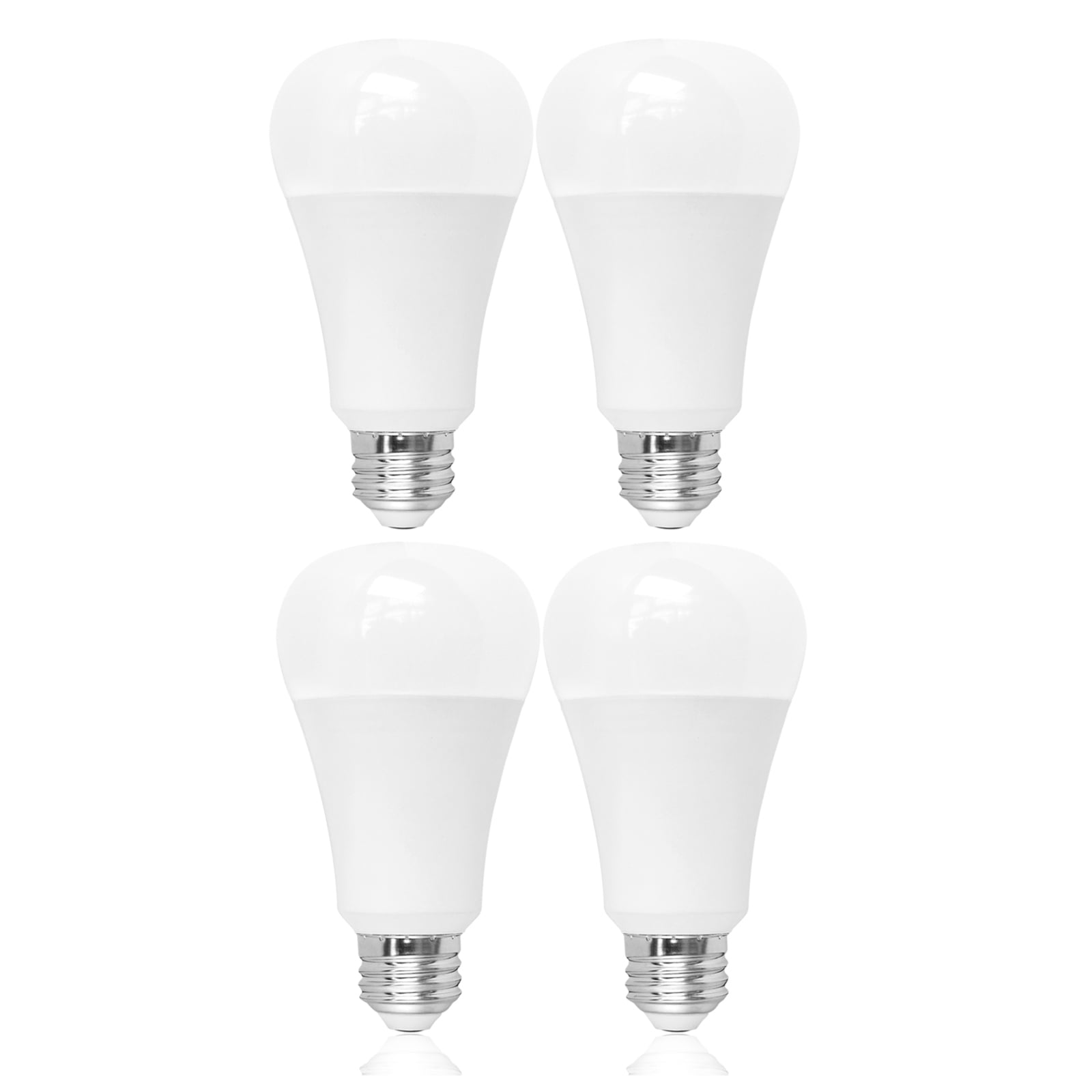 A19 Super Bright LED Light Bulbs 150W Equivalent 4 Pack,3000K Warm ...