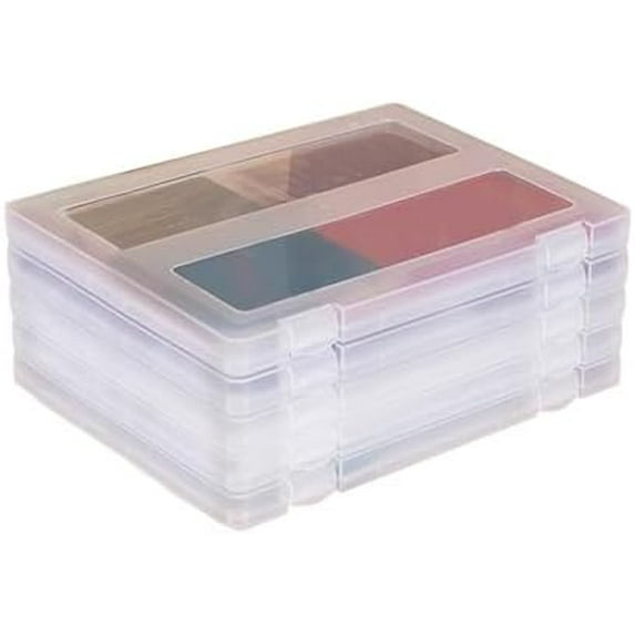 4 Pack A4 Paper Storage Box, A4 Document Case for 8.5" x 11" Letter ...