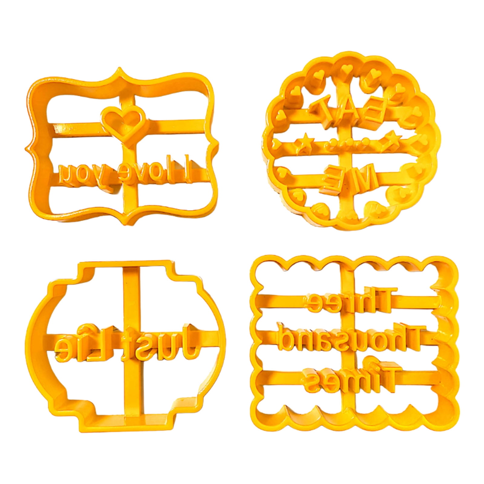 4 Pack ABS Holiday Themed Cookie Stamp Creative Baking Tool For Family ...