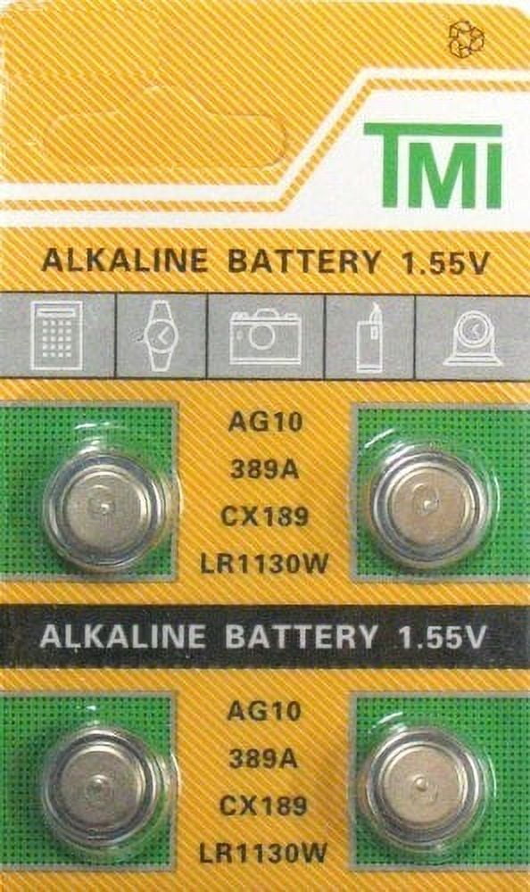 Tianqiu, AG10 389 189 LR54 LR1130 Alklaine Button Cell Battery, 4 Pack ...