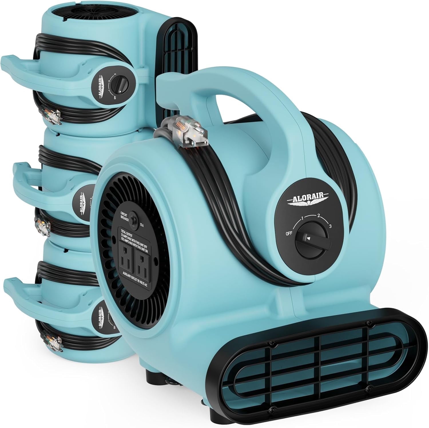 4 Pack -ALORAIR 600 CFM Air Mover Blower Fan for Industrial, Workshop ...