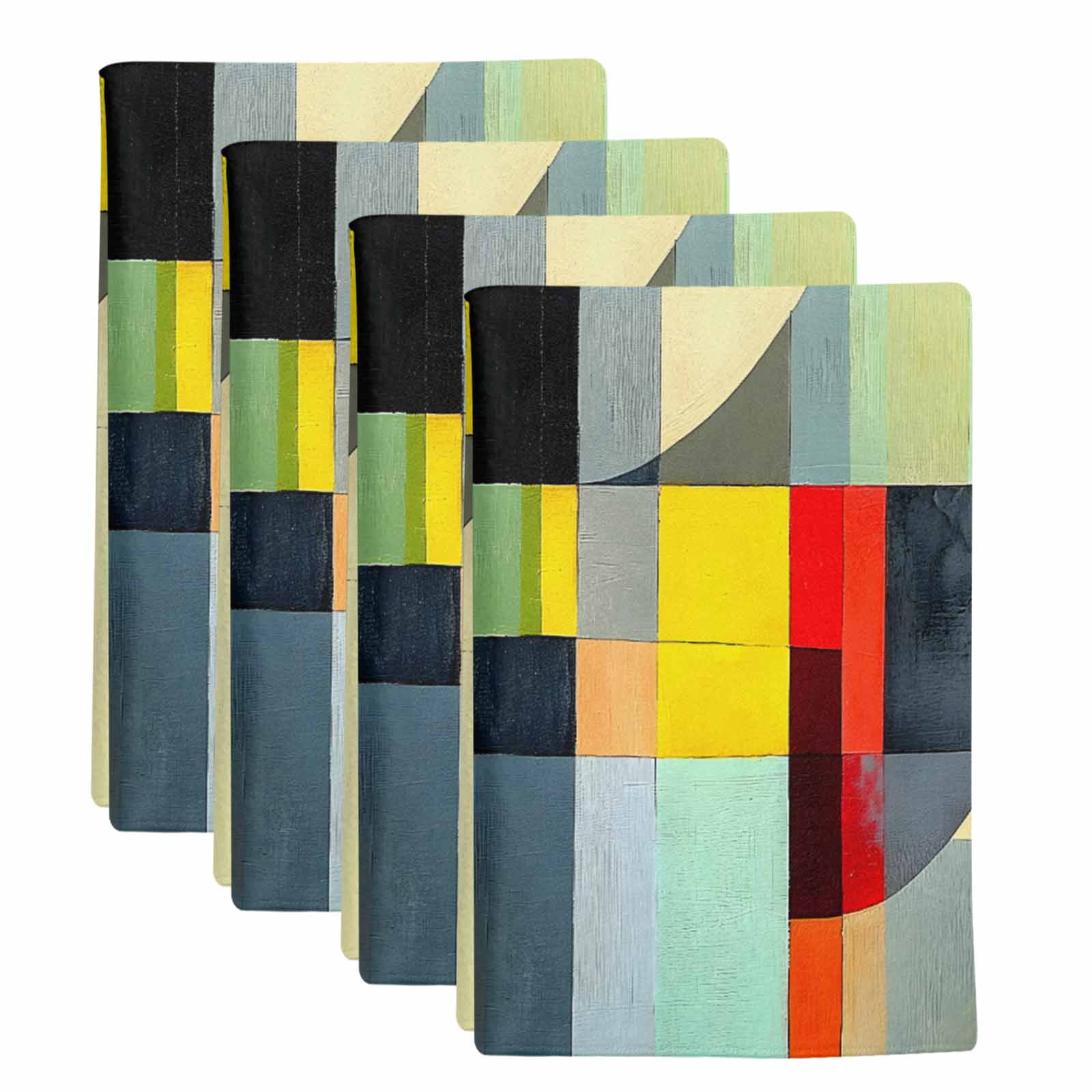 4 Pack Abstract Art Kitchen Towels Simple Color Block Collage Art ...