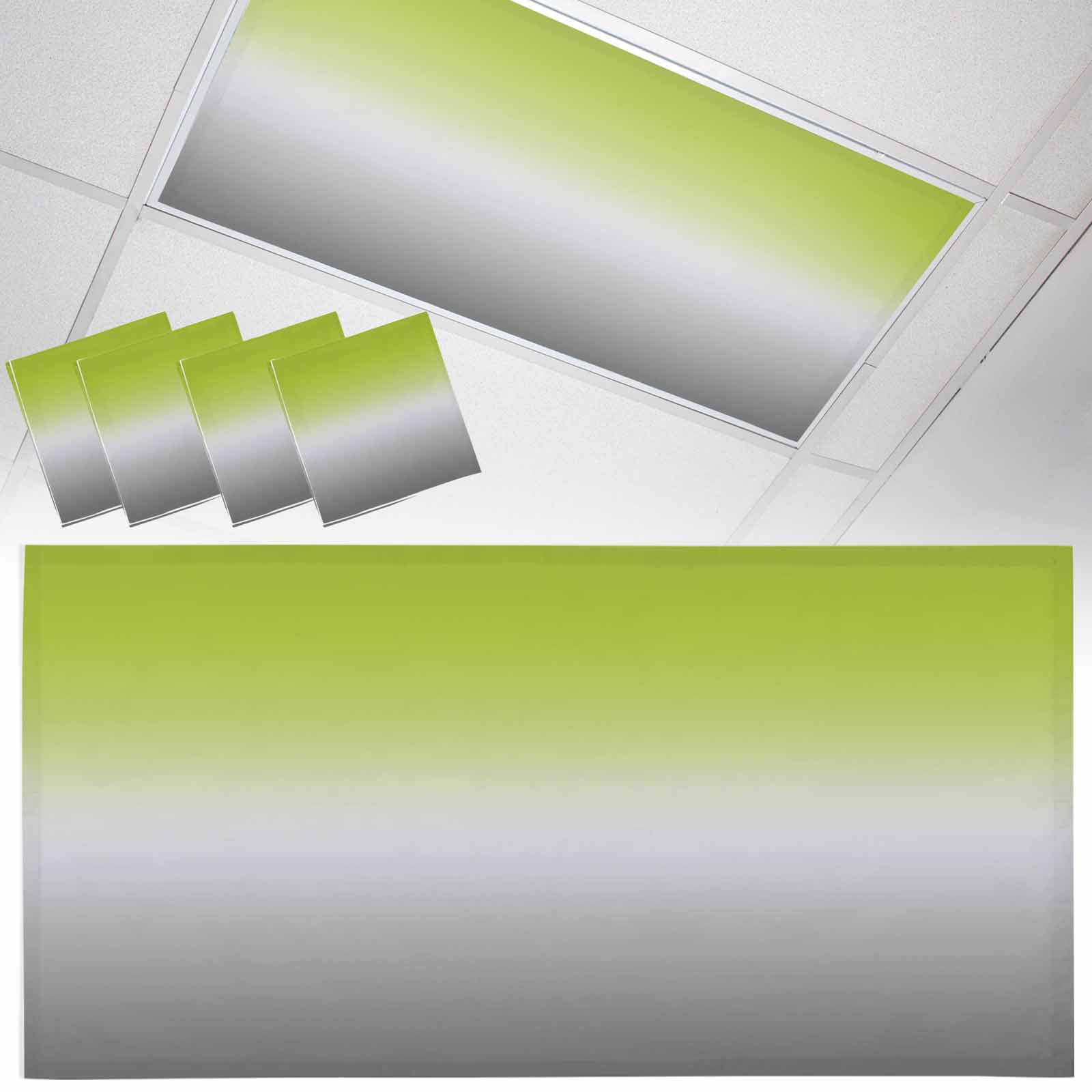 4 Pack Abstract Fluorescent Light Covers for Ceiling Lights Green Grey ...