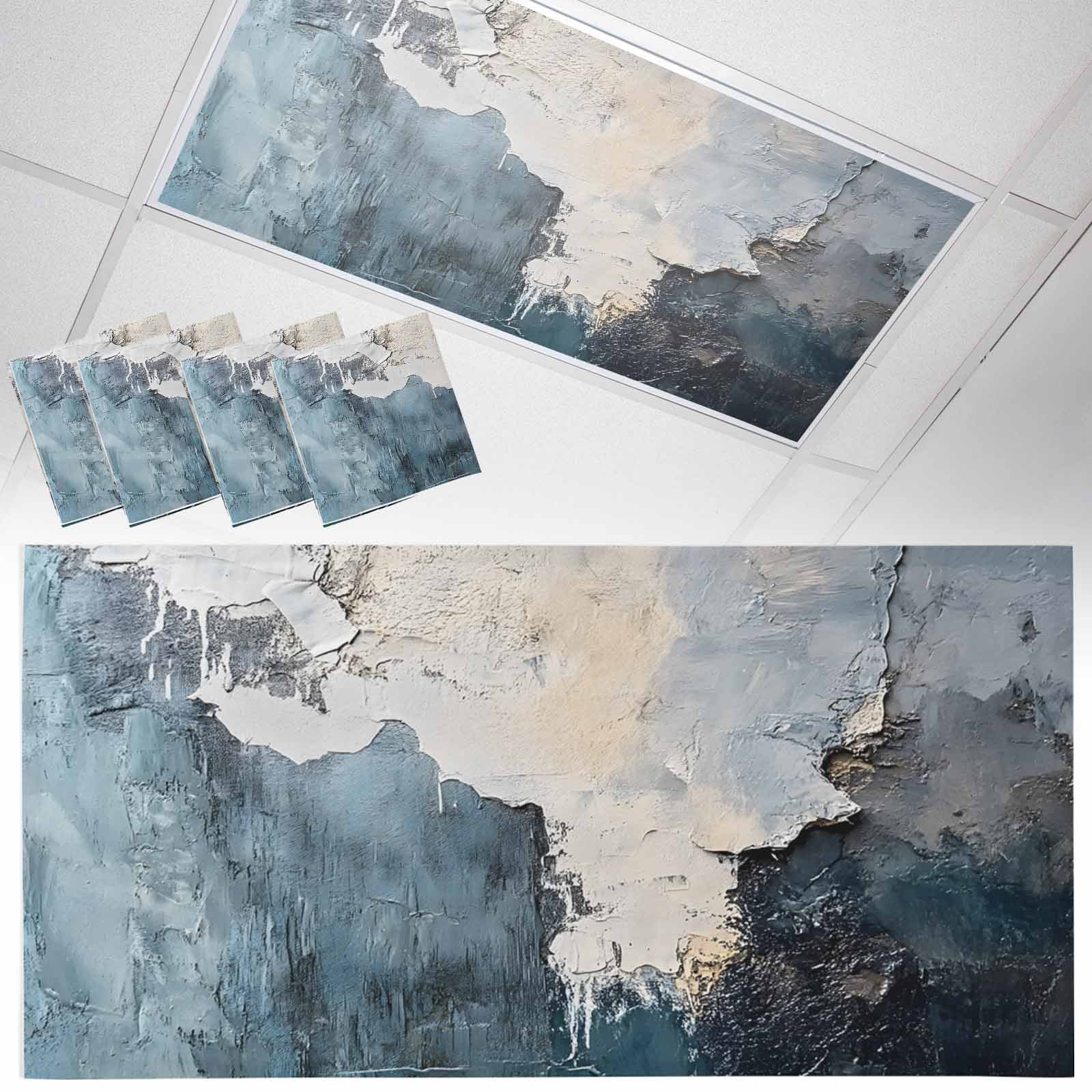 4 Pack Abstract Graffiti Fluorescent Light Covers for Ceiling Lights ...