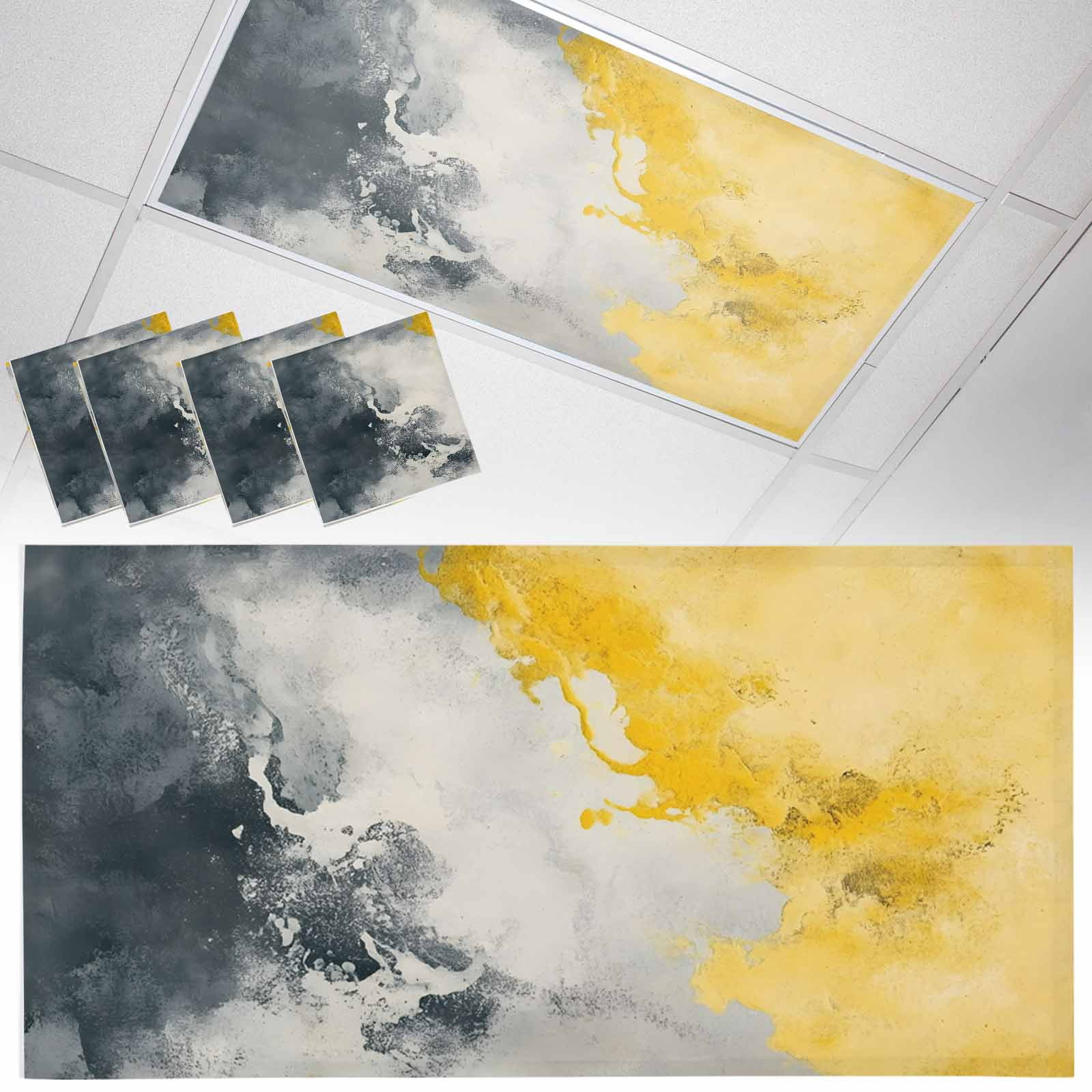 4 Pack Abstract Graffiti Fluorescent Light Covers for Ceiling Lights ...