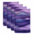 4 Pack Abstract Ombre Purple Wave Kitchen Towels Purple Stripes ...