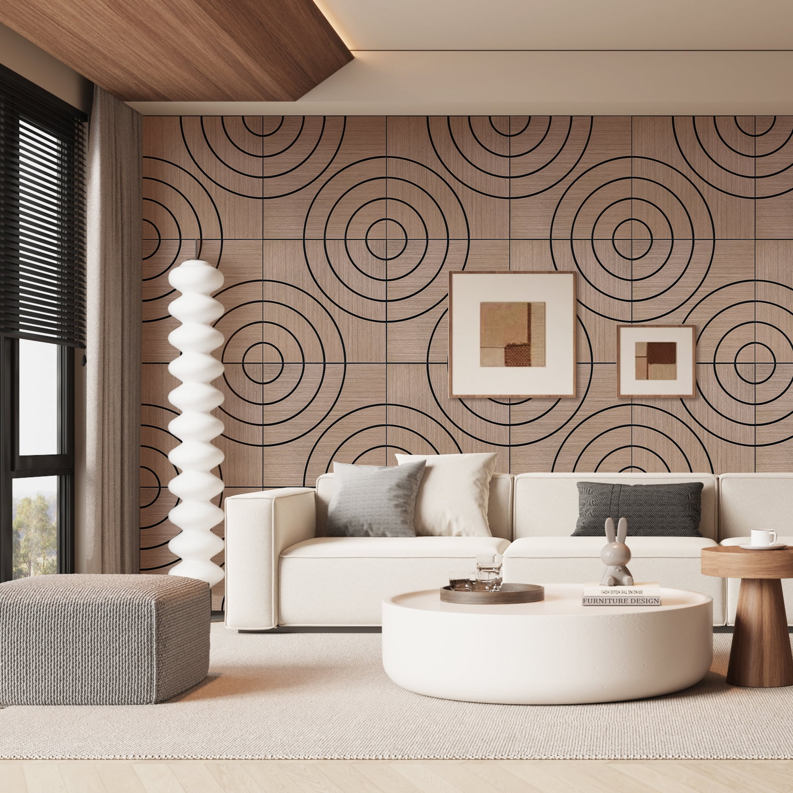 4-Pack Acoustic Circular Wave Wall Panels (23.62" X 23.62" Each), 3D ...