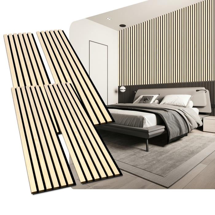 4-Pack Acoustic Wall Panels, Durable Laminate Sound Absorption Tiles ...