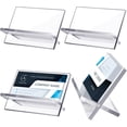 4 Pack Acrylic Business Card Holders for Desk Heavy Duty Clear Plastic ...