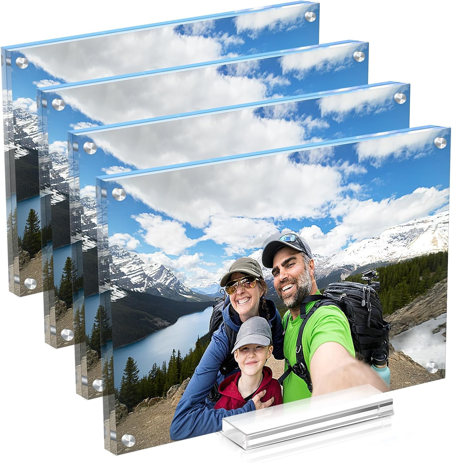 4 Pack Acrylic Picture Frame 8x10 Inch Clear Magnetic Photo Frames ...
