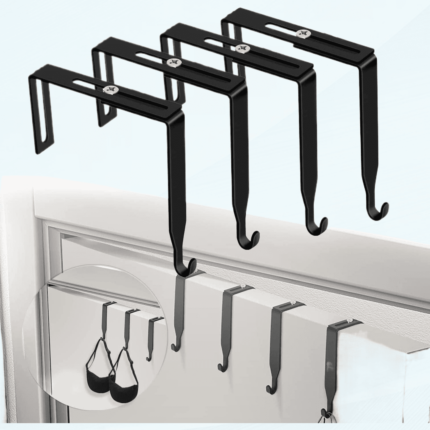 4 Pack Adjustable Cubicle Universal Partition Hanger Set Metal Black ...