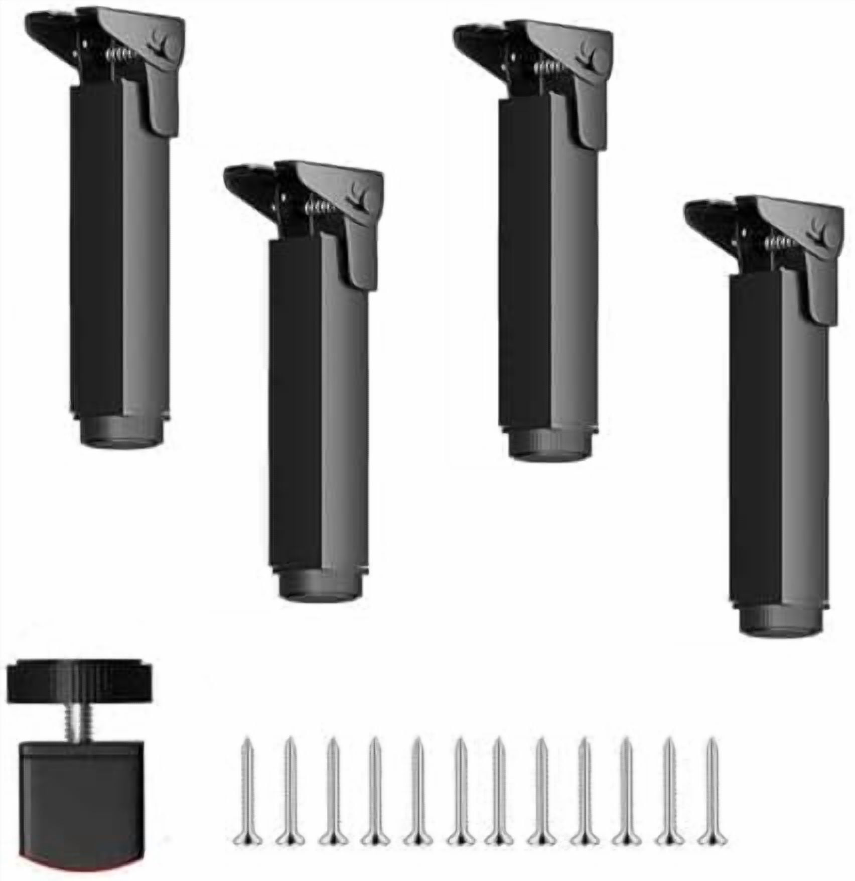 4 Pack Adjustable Folding Table Legs, Heavy Duty Metal DIY Furniture ...