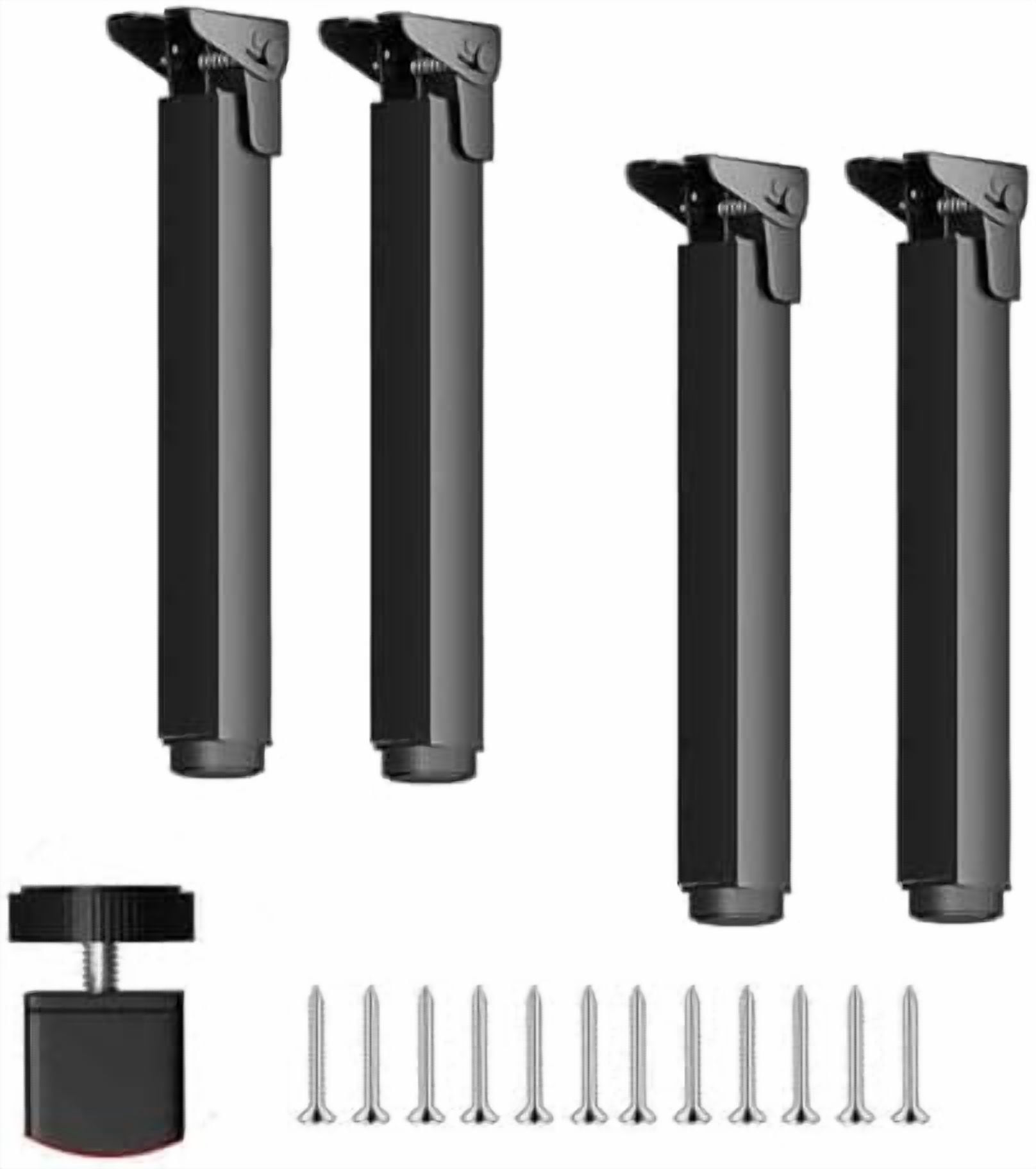 4 Pack Adjustable Folding Table Legs, Heavy Duty Metal DIY Furniture ...