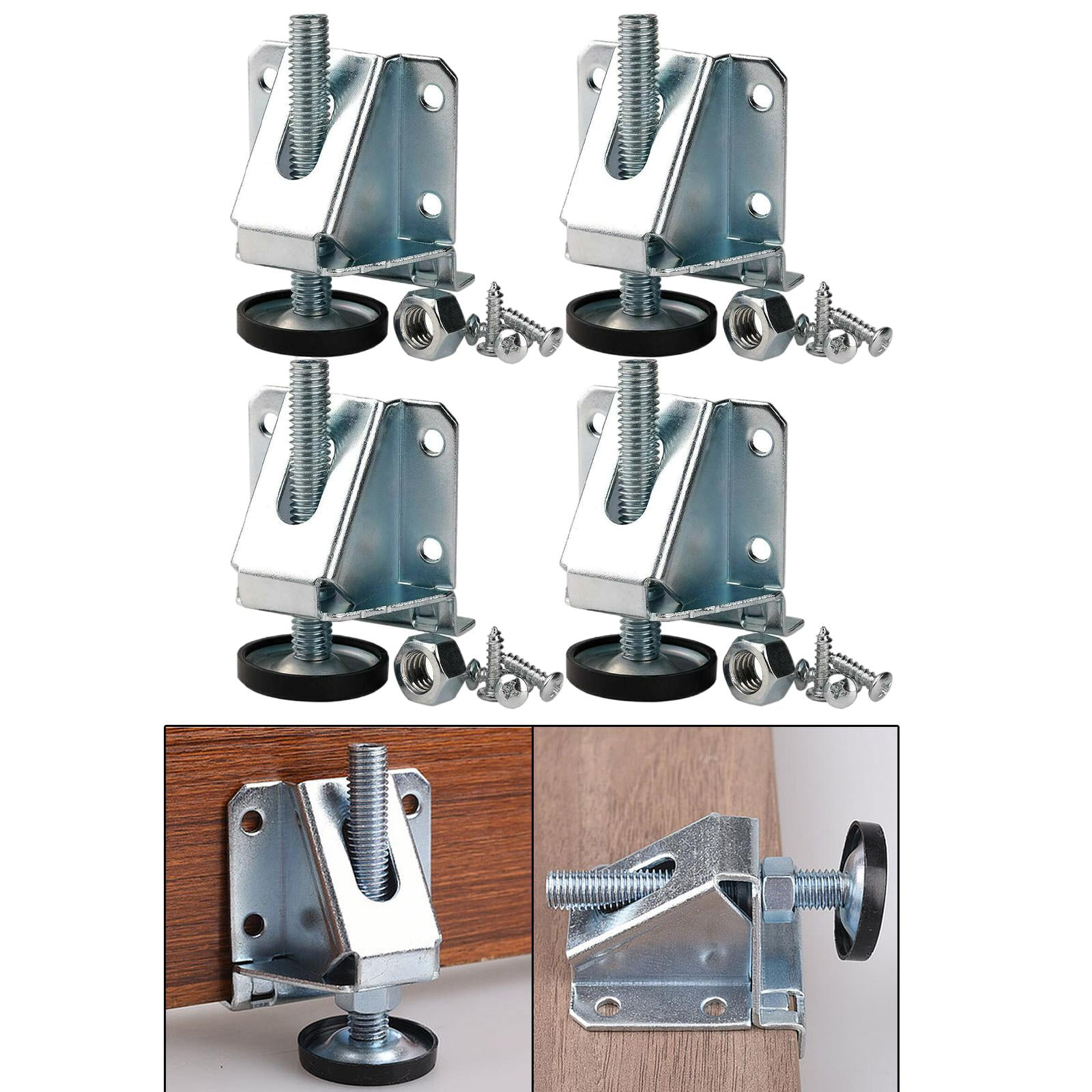 4 Pack Adjustable Leveler Legs with Installation Screws and Nuts, Heavy ...