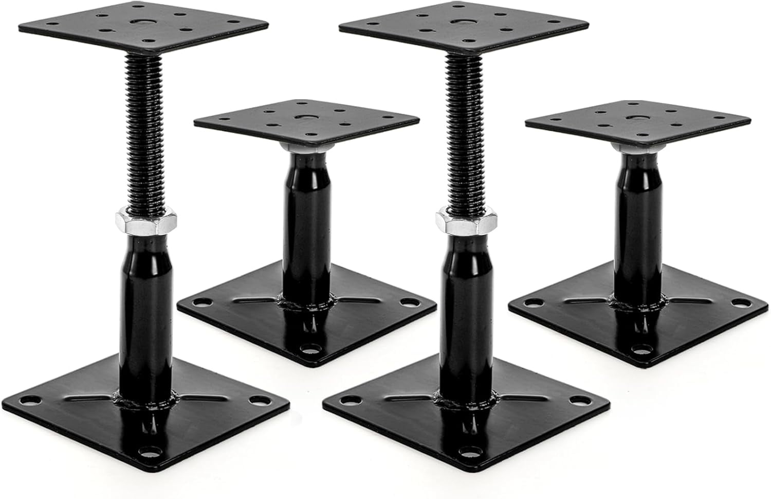 4 Pack Adjustable Support Jacks for Floor, Heavy Duty Screw Jacks House ...