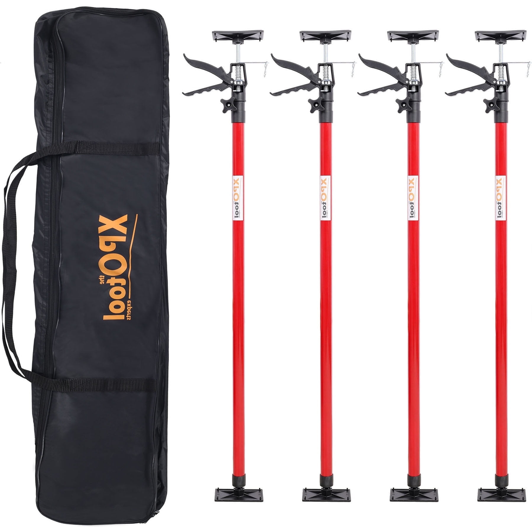 4-Pack Adjustable Support Poles, Steel Support Rods with Carry Bag ...