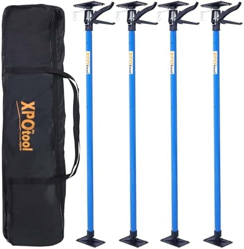 4 Pack Adjustable Support Pole, Steel Telescopic Adjustable 3rd Hand ...