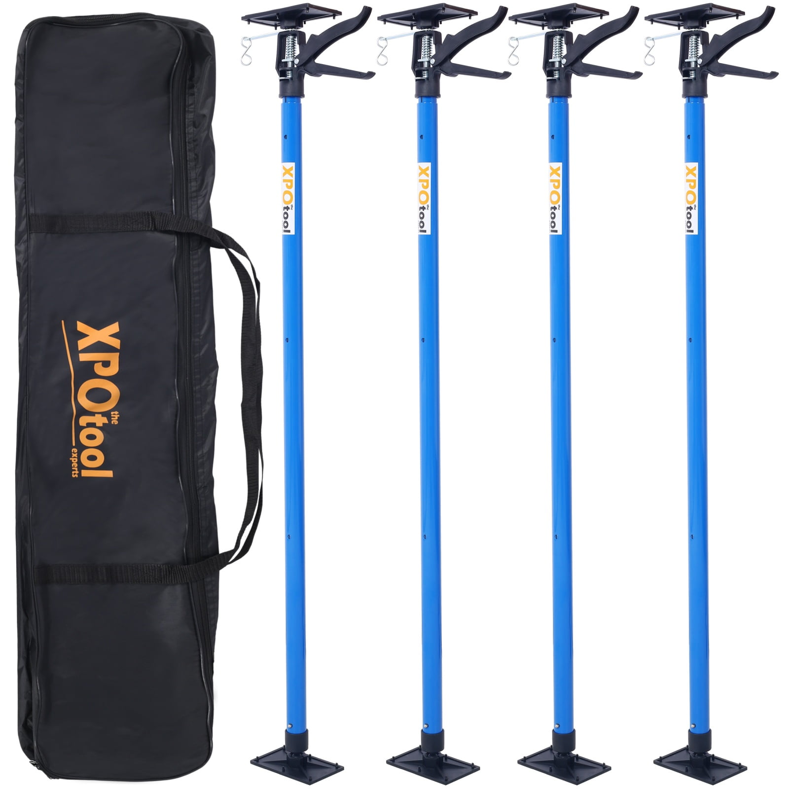 4-Pack Adjustable Support Pole System, Heavy Duty Steel 3rd Hand Tool (45-114") for Cabinets ...