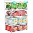 4 Pack Adjustable Wire Freezer Organizer Bins for 10 to 20 Cu Ft Chest ...