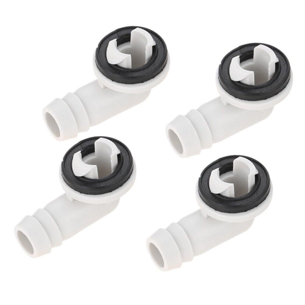 4 Pack Air Conditioner AC Drain Hose Elbow Connector Fitting Condensate ...