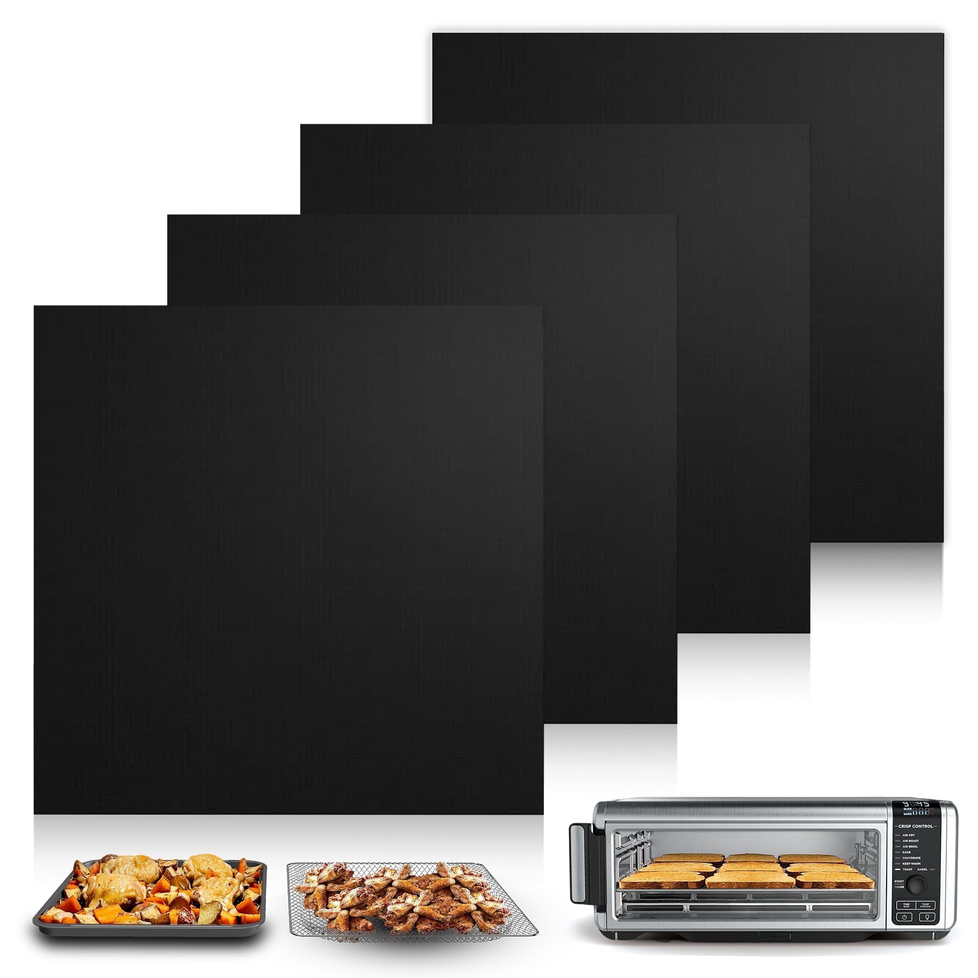 4 Pack Air Fryer Liners for Ninja, Non-stick Reusable Oven Liners Air ...