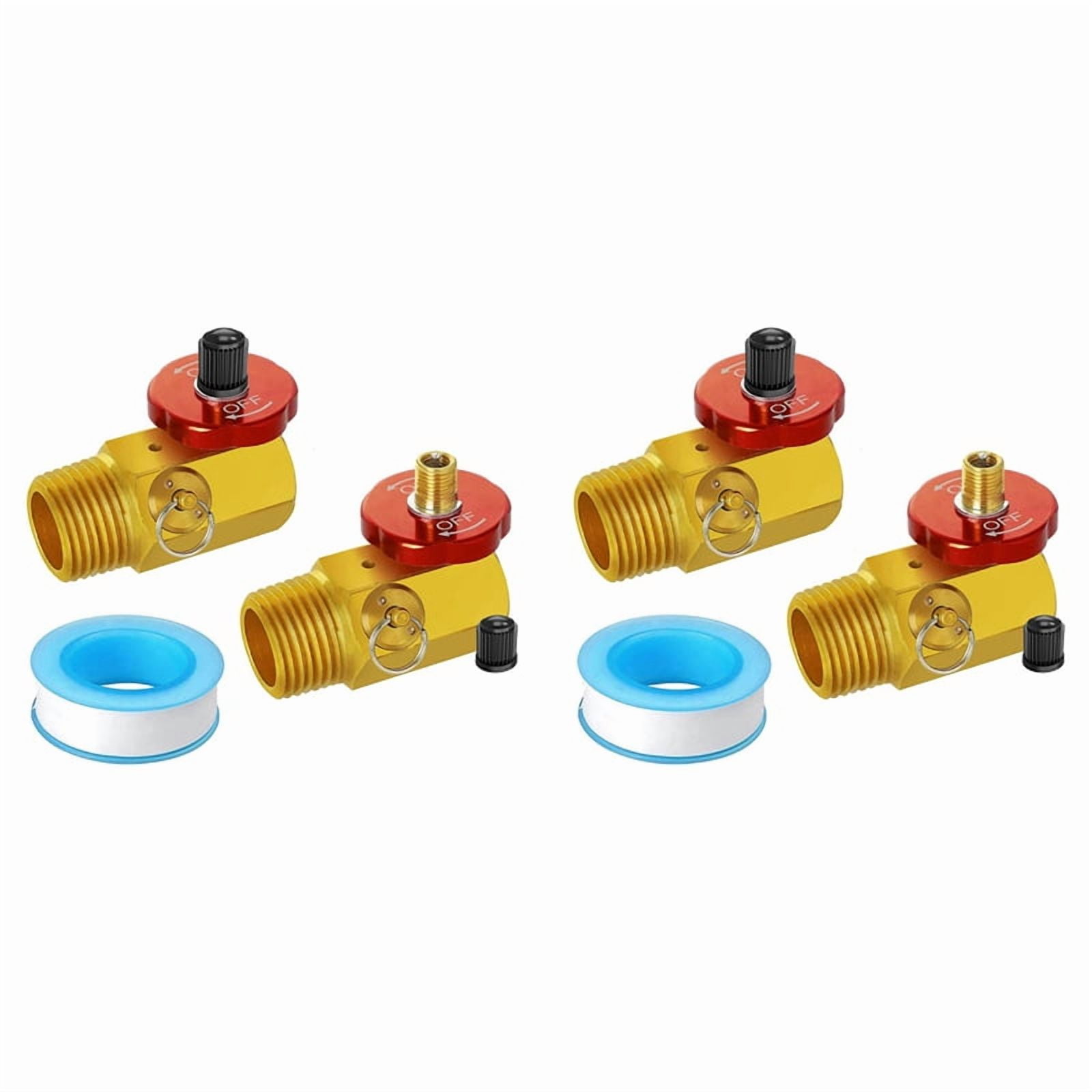 4 Pack Air Tank Manifold with Fill Port, Safety Valve and 1/2 Inch NPT ...