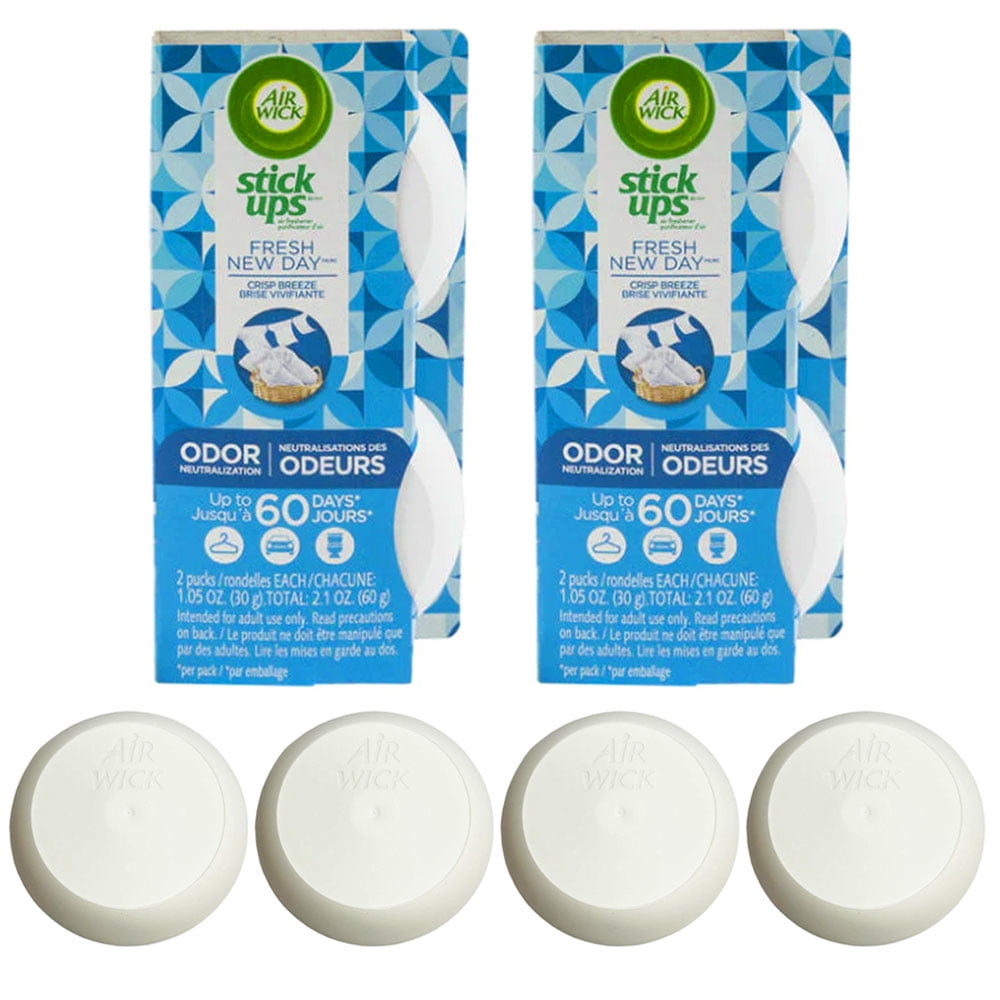 4 Pack Air Wick Stick Ups Air Freshener, Crisp Breeze Scent, Odor ...