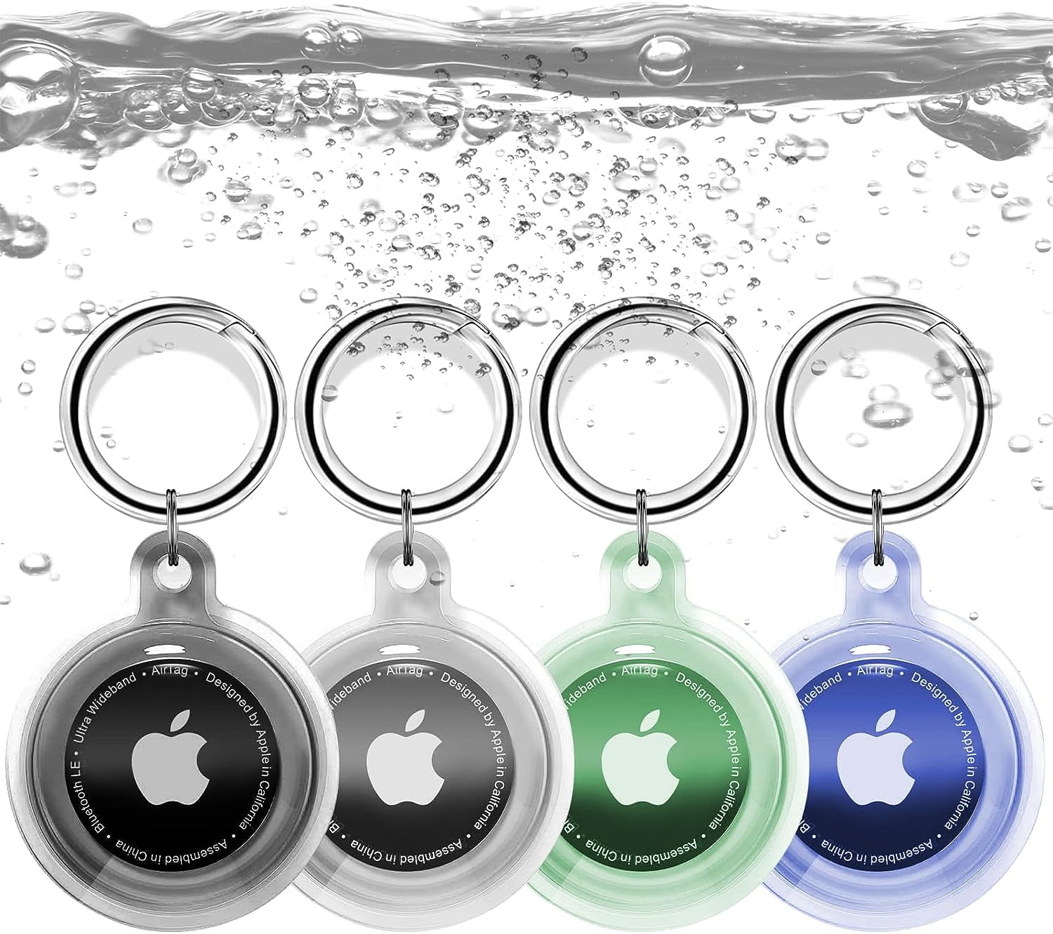 4 Pack AirTag Case for Apple Airtag, Airtag Holder for Dog, Pet, Luggage, Keys, Anti-Scratch ...