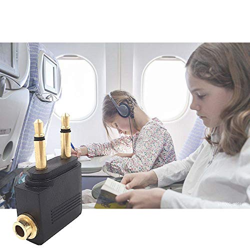 4-Pack Airline Airplane Flight Adapters for Headphones, Golden Plated 3 ...