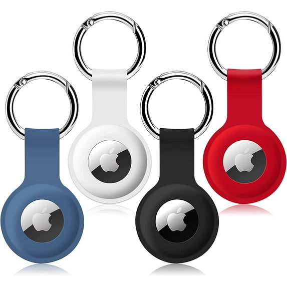 4 Pack Airtag Keychain, Ultra Light Silicone Airtag Holder Case for ...