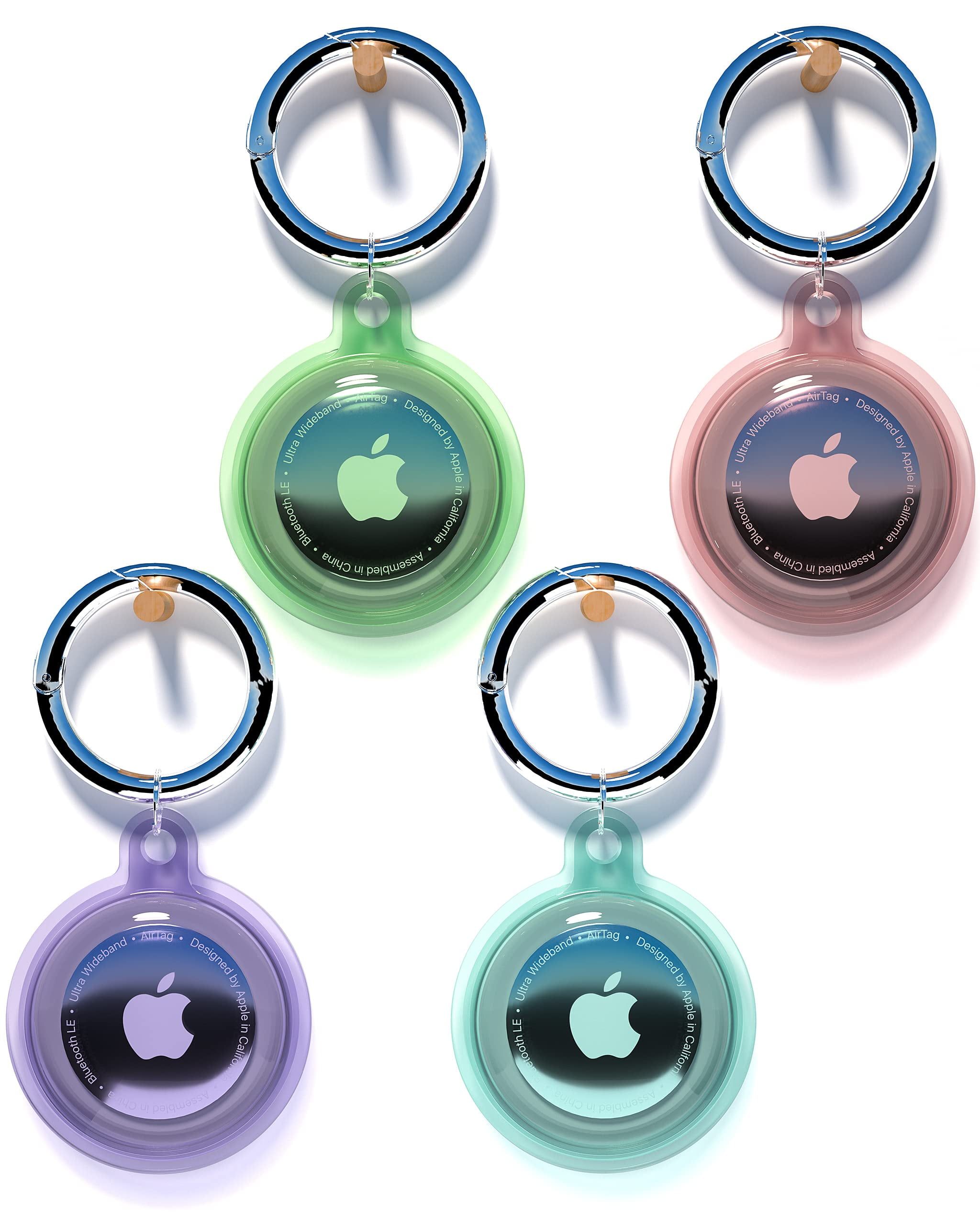 4-Pack Waterproof Airtag Keychain, Apple Tag Case - For Pet Collars ...