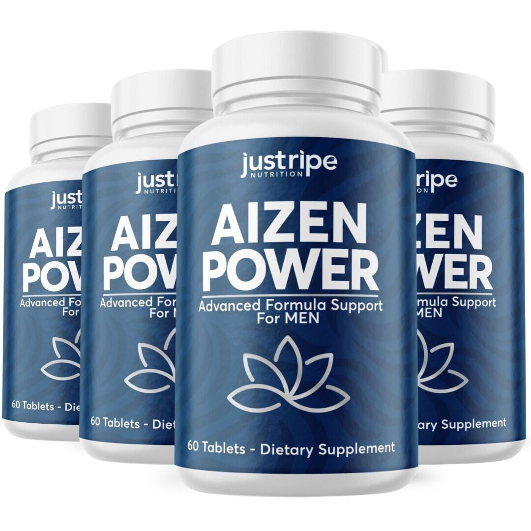 4 Pack Aizen Power Male Supplement for Drive & Energy 60ct - Walmart ...