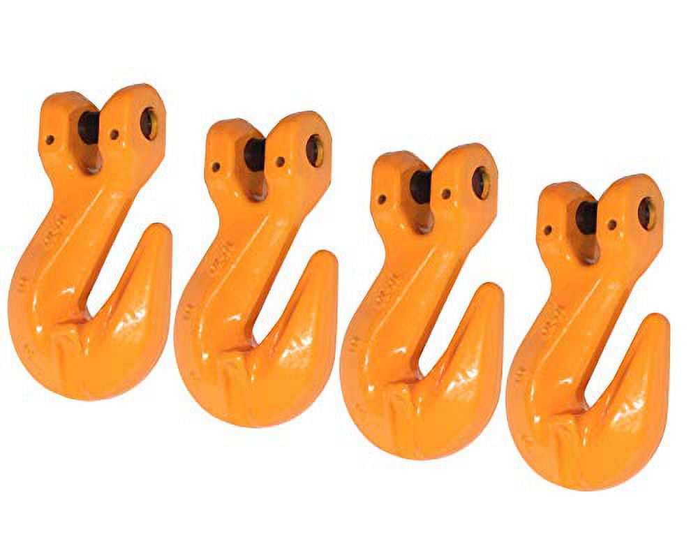 4 Pack Alloy Lifting Hook for Chain - 1/2" Clevis Grab Grade 100 Cradle ...
