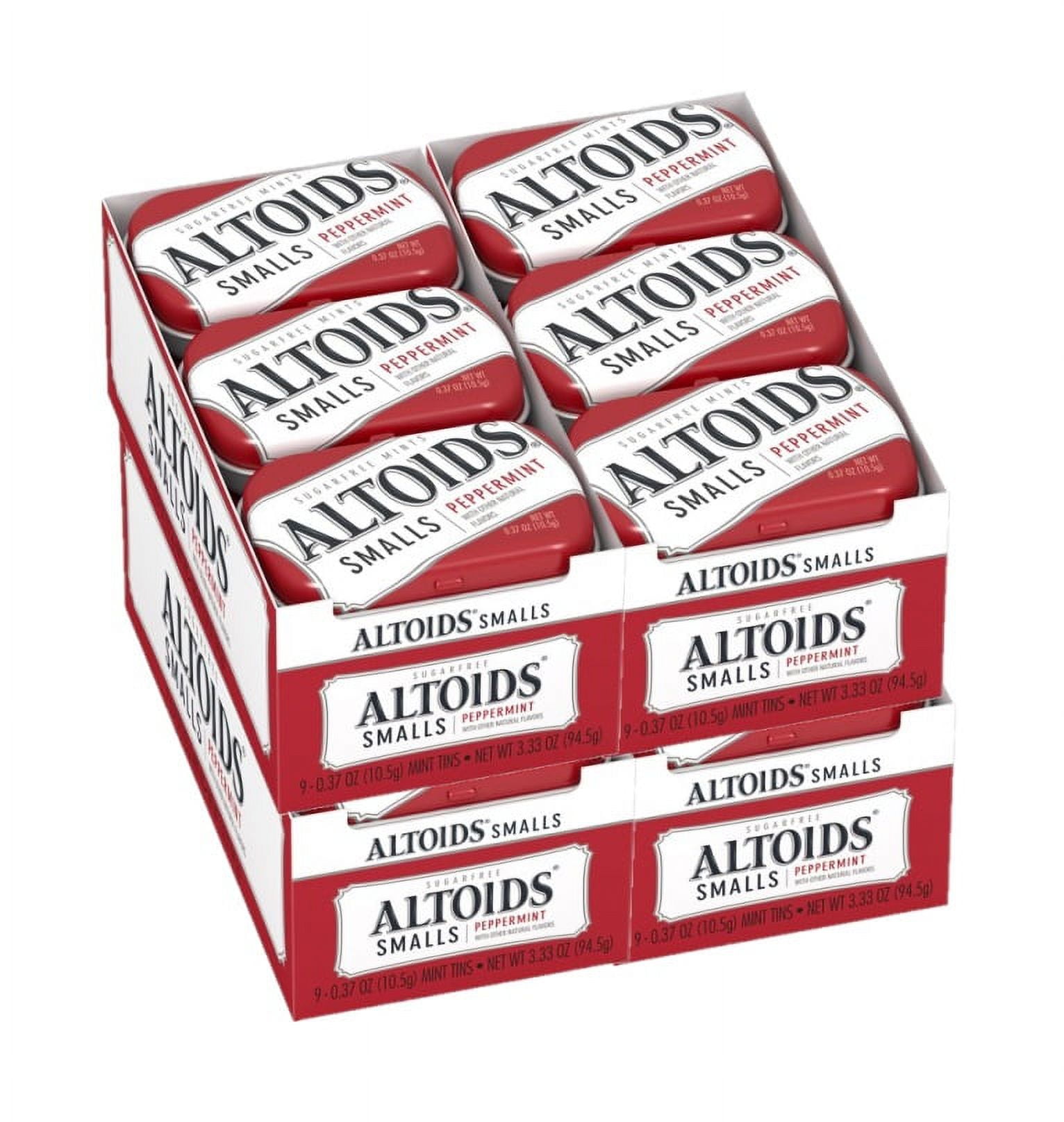 4 Pack | Altoids Smalls Breath Mints, Sugar Free Peppermint, 0.37 oz, 9 ...