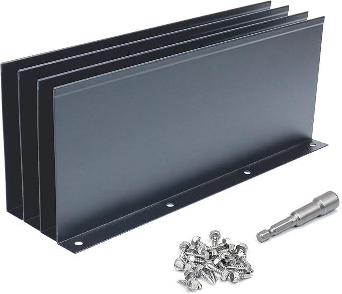 4 Pack Aluminum Gutter Valley Splash Guard,Keep Water from Overshooting ...