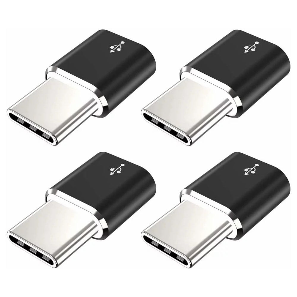 4-Pack USB C Adapter, Micro USB to USB C for Samsung, LG, MacBook, Pixel, Moto Z2 Z3 - Walmart.com